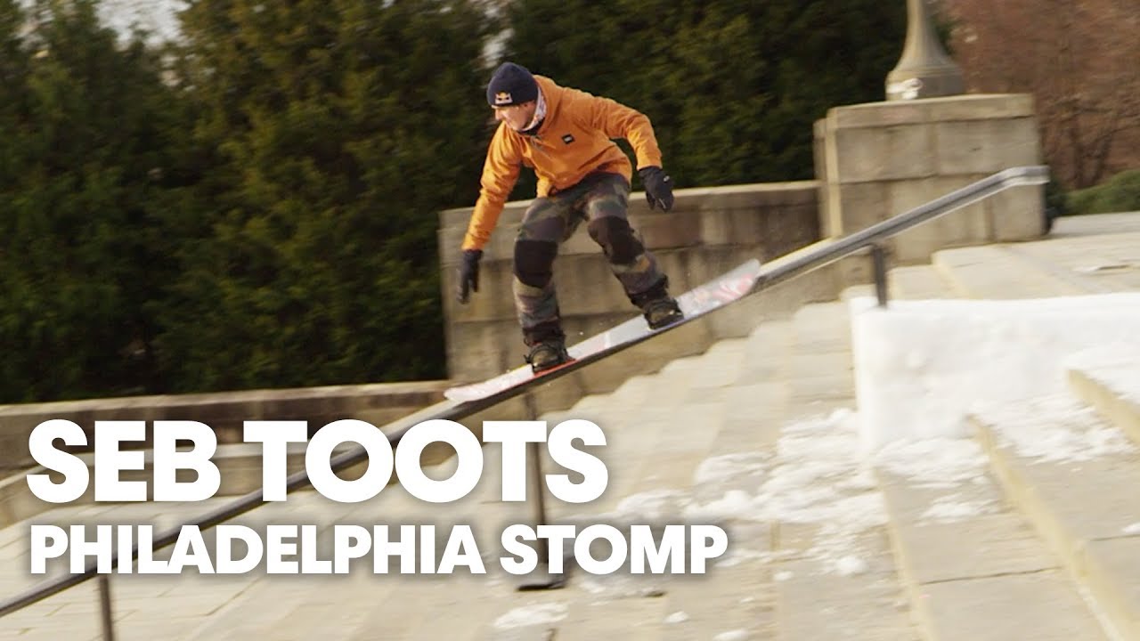 Iconic Snowboard Rail Ride in Philadelphia w/ Seb Toots - YouTube