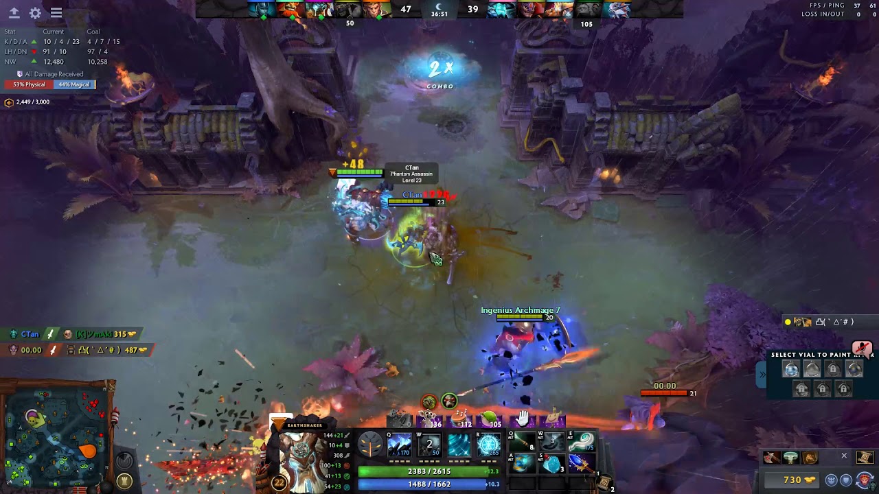 EarthShaker Echo Slam moments! (Dota2) - YouTube