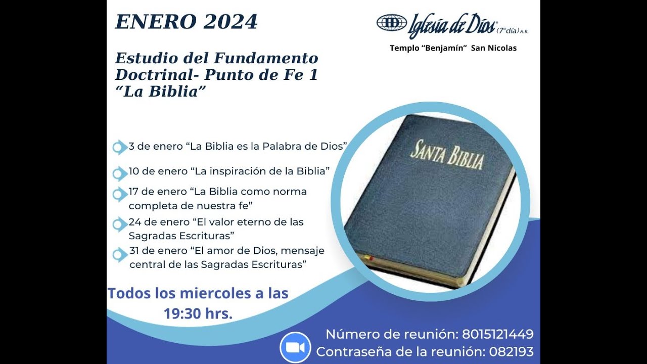 Exposición del Punto de fe no. 1 " La Biblia" ( El valor eterno de las ...