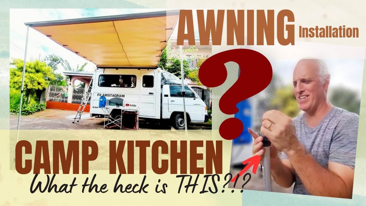 Awning Installation | Folding Camp Kitchen | L300 Campervan | Vanlife ...