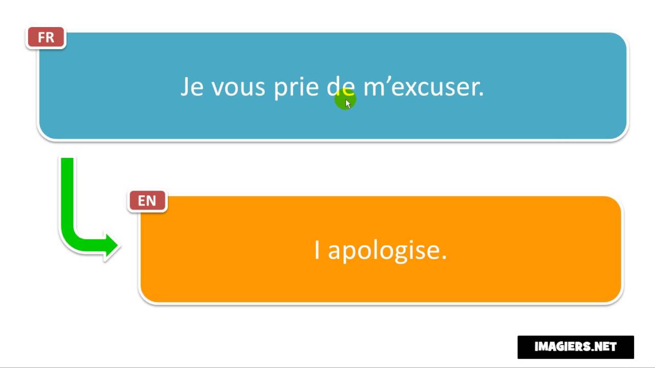 Learn French phrases # Je vous prie de m’excuser - YouTube