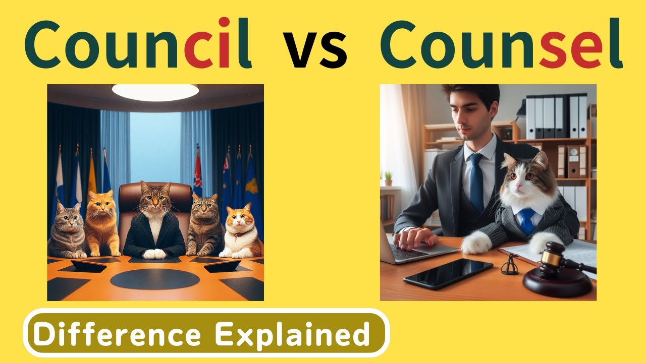Council vs Counsel: What's the Difference? - YouTube