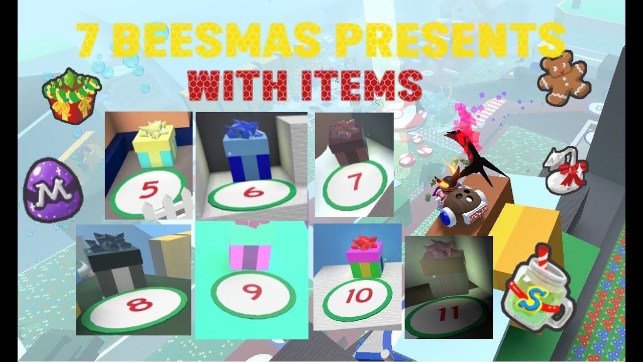 ALL 7 Beesmas PRESENTS in Bee Swarm Simulator - YouTube