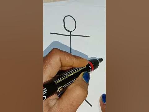 how to draw stick man - YouTube
