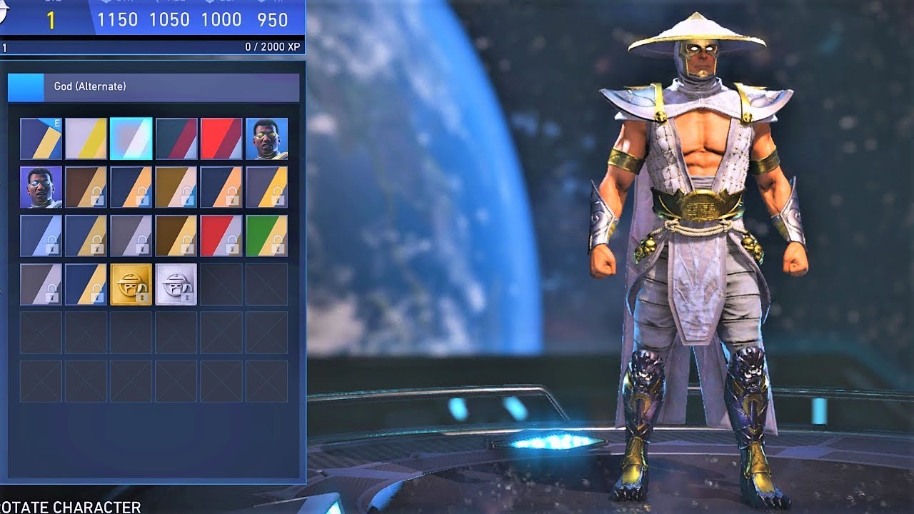 INJUSTICE 2 - ALL RAIDEN Shaders! Fighter pack 2 DLC! - YouTube