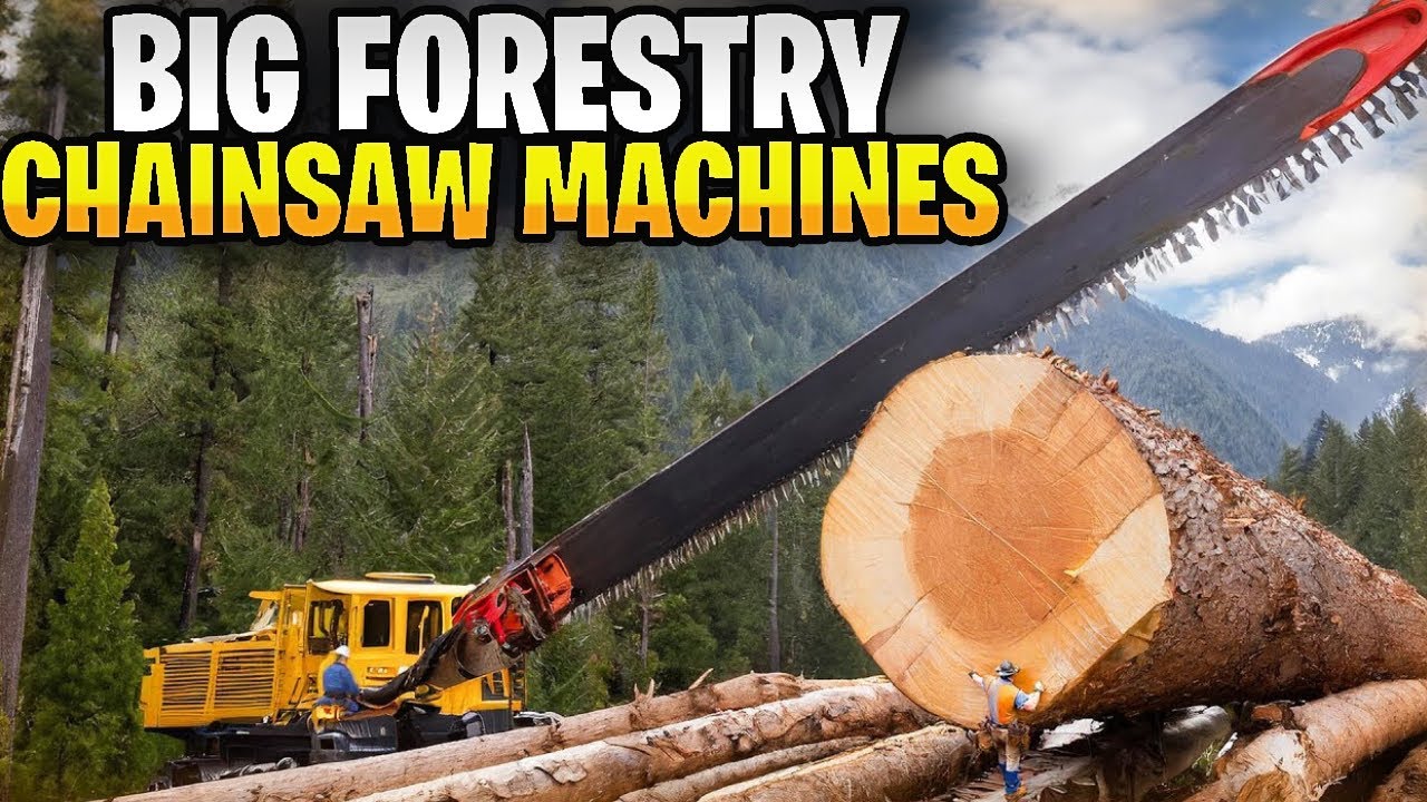 12 Amazing Fastest Big Forestry Chainsaw Machines - YouTube
