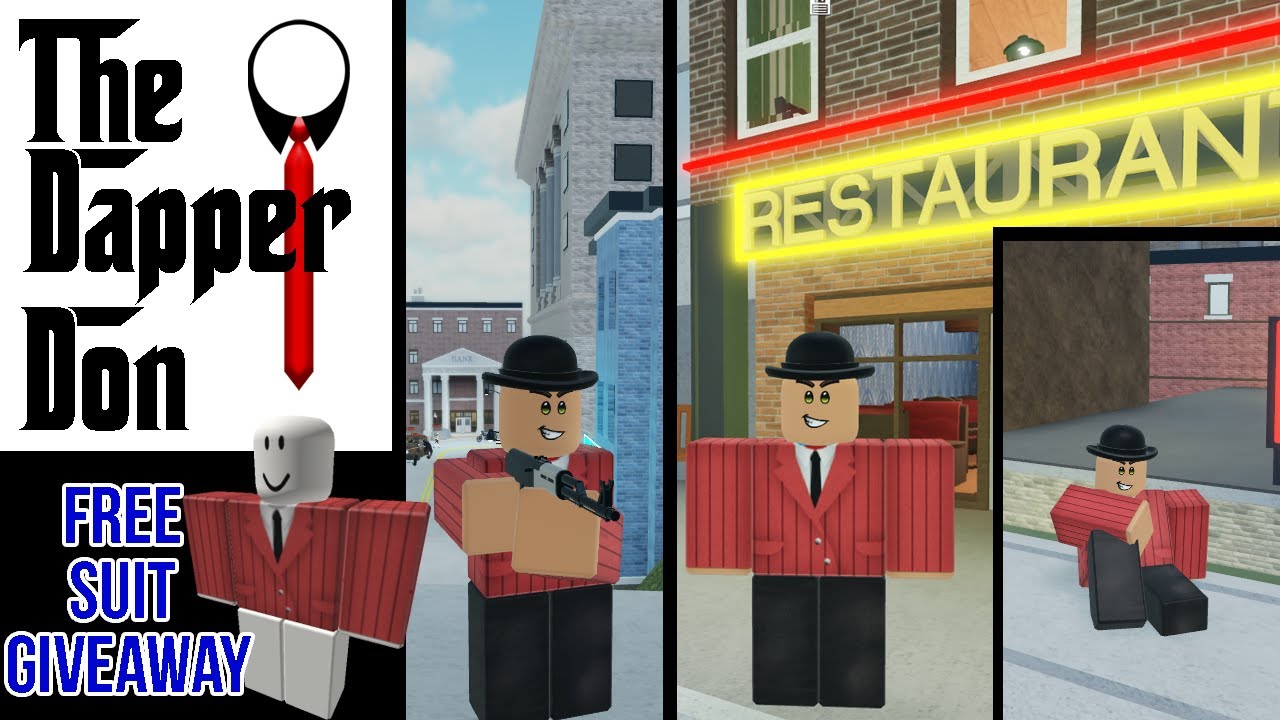 ROBLOX | Free Suit Giveaway | The Dapper Don | Red Pinstripe Suit - YouTube