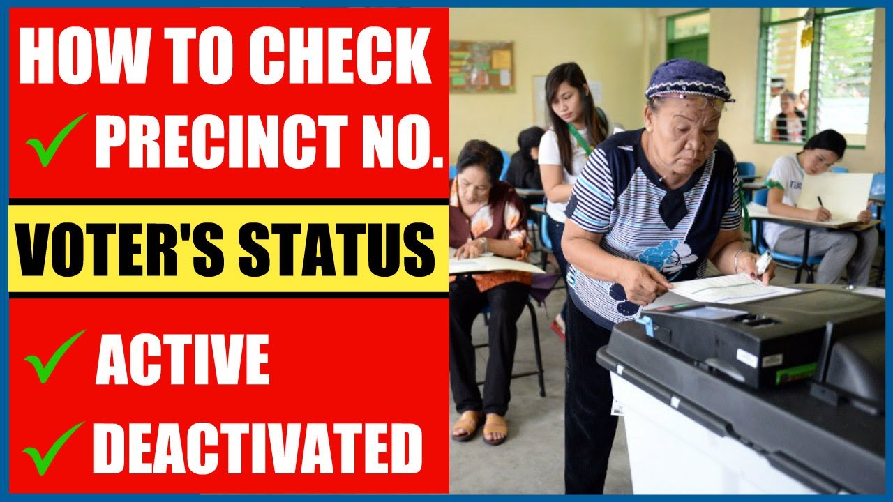 PAANO i-CHECK ANG PRECINCT NUMBER AT VOTER'S REGISTRATION STATUS ...