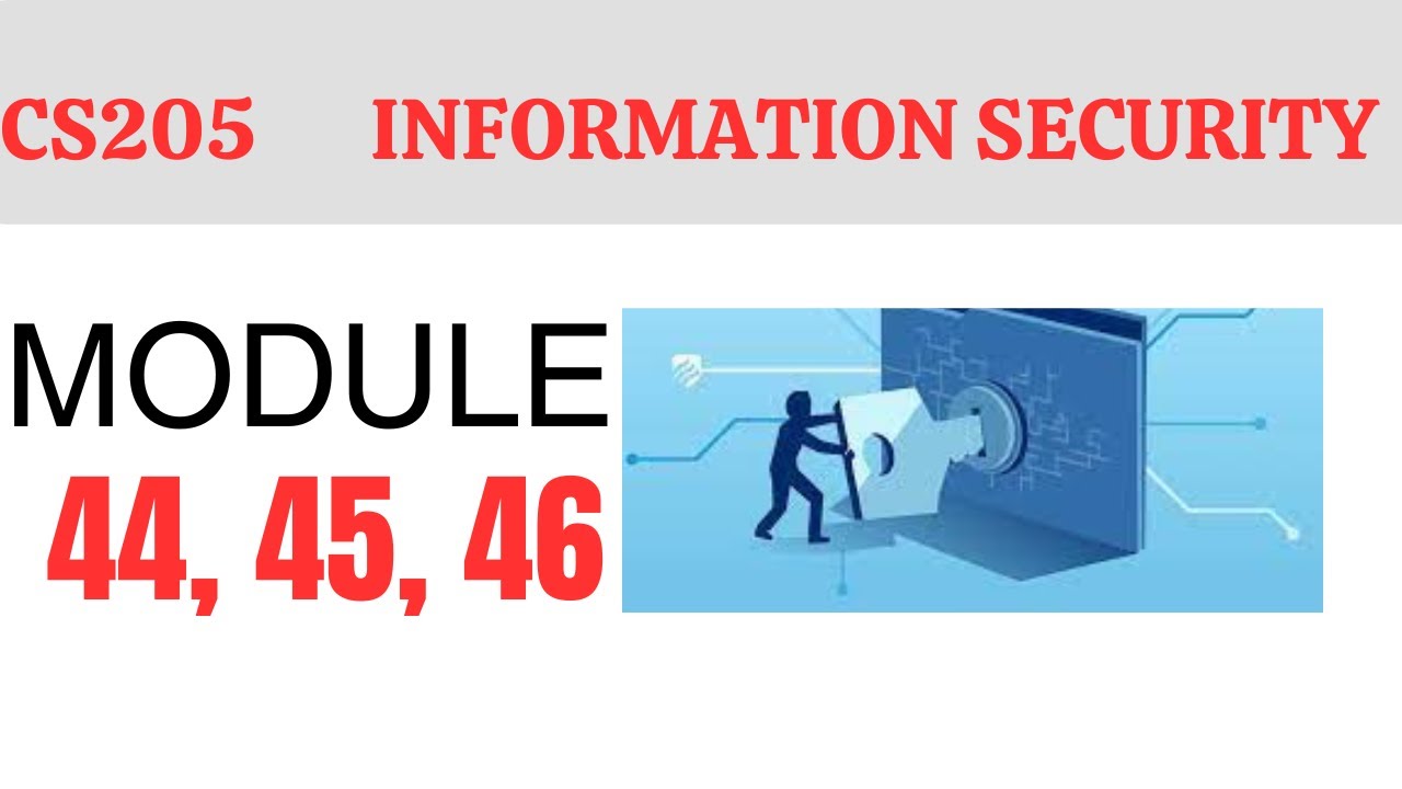 CS205 Information Security Topic 44, 45, 46 - YouTube