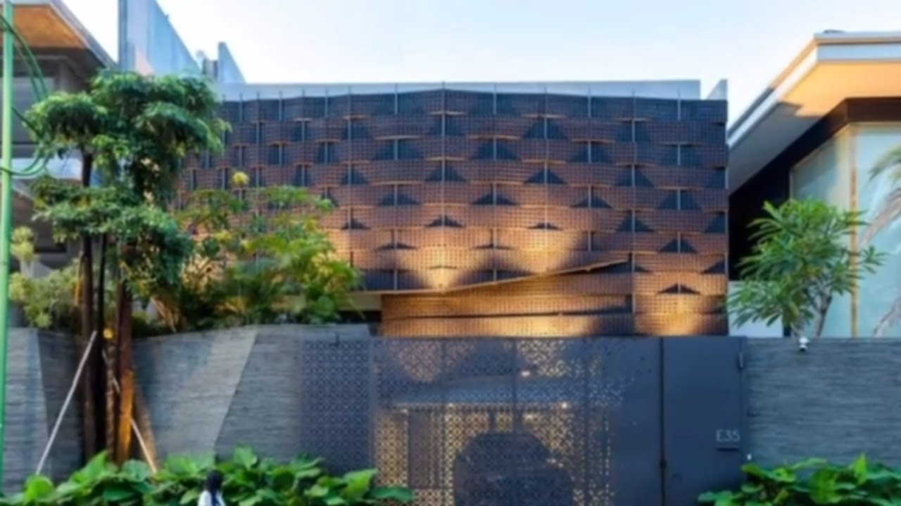 inspirasi desain rumah fasade bambu - YouTube