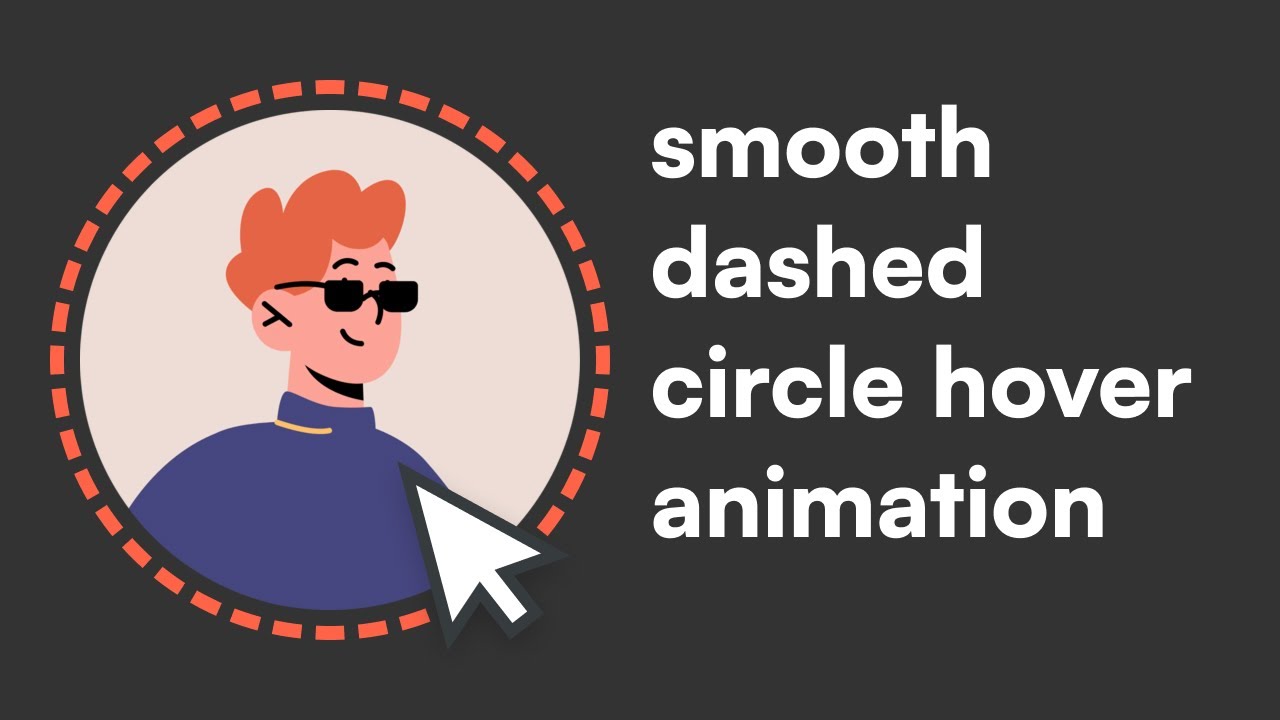 Smooth dashed circle hover animation - YouTube