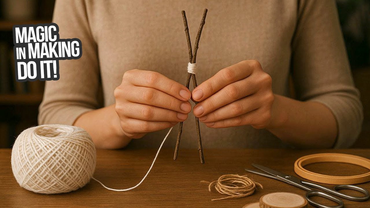I took twigs and thread – the result is awesome! Watch until the end ...