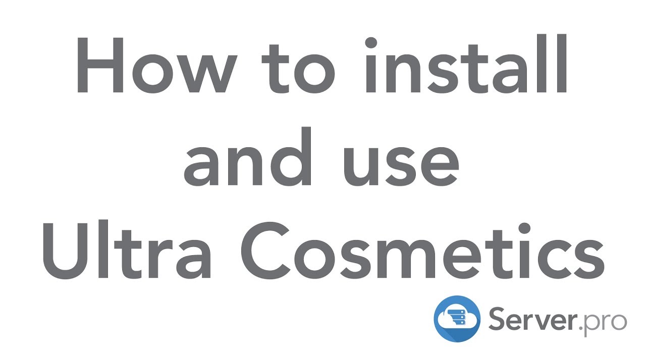 How to Use and Install Ultra Cosmetics - Minecraft Java - YouTube