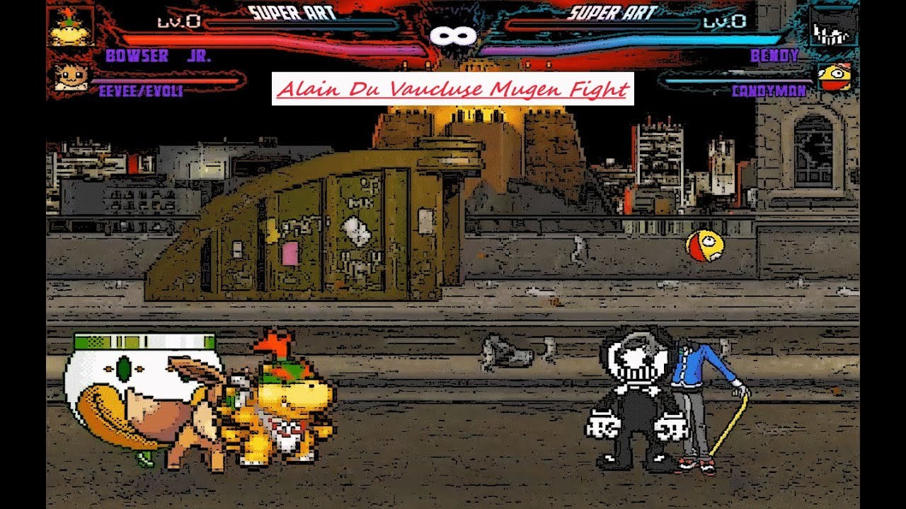 Mugen : Bowser Jr & Eevee vs Bendy & Candyman (Request) - YouTube