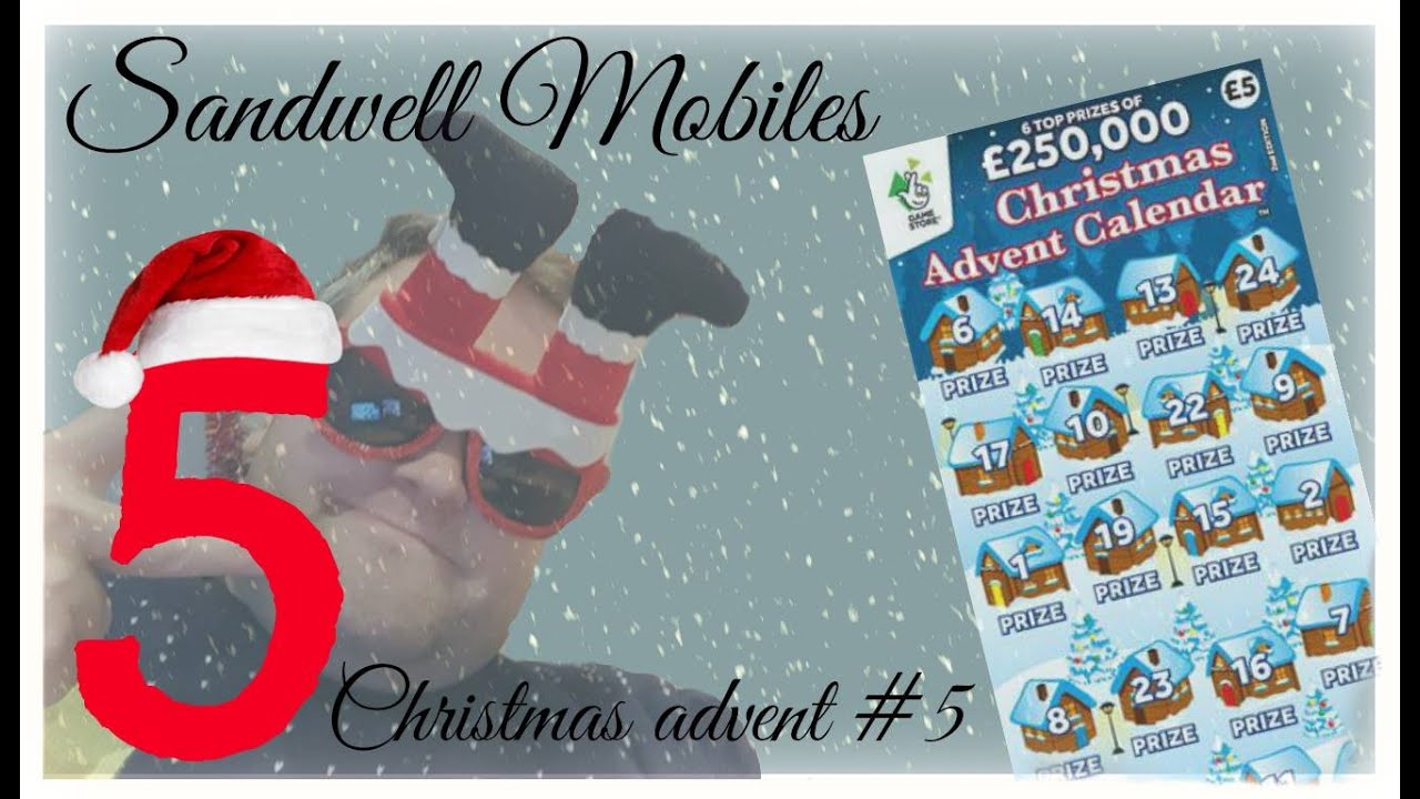 Sandwell mobiles Scratchcard christmas advent calendar day 5 - YouTube