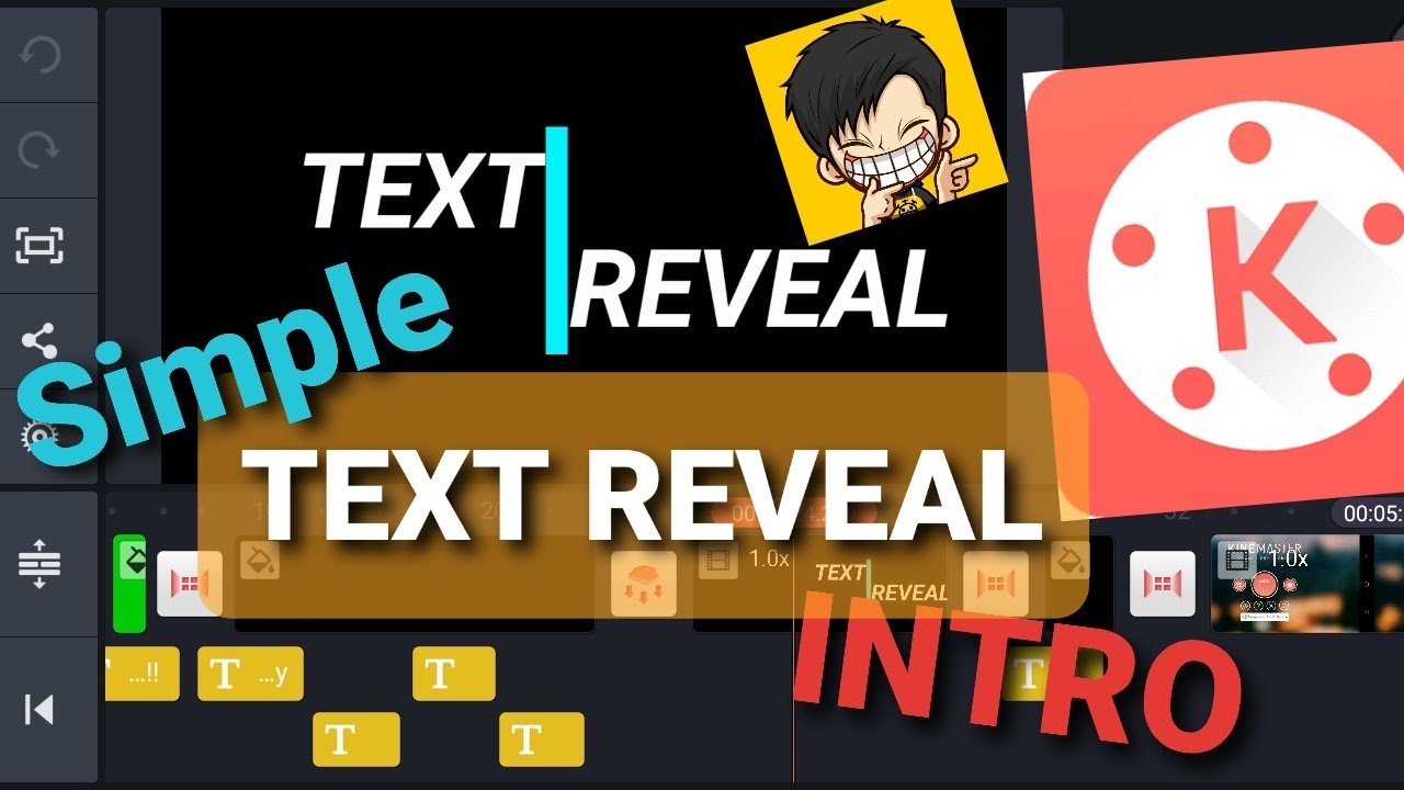How to Create Simple TEXT REVEAL INTRO in KINEMASTER | KINEMASTER TUTORIAL - YouTube