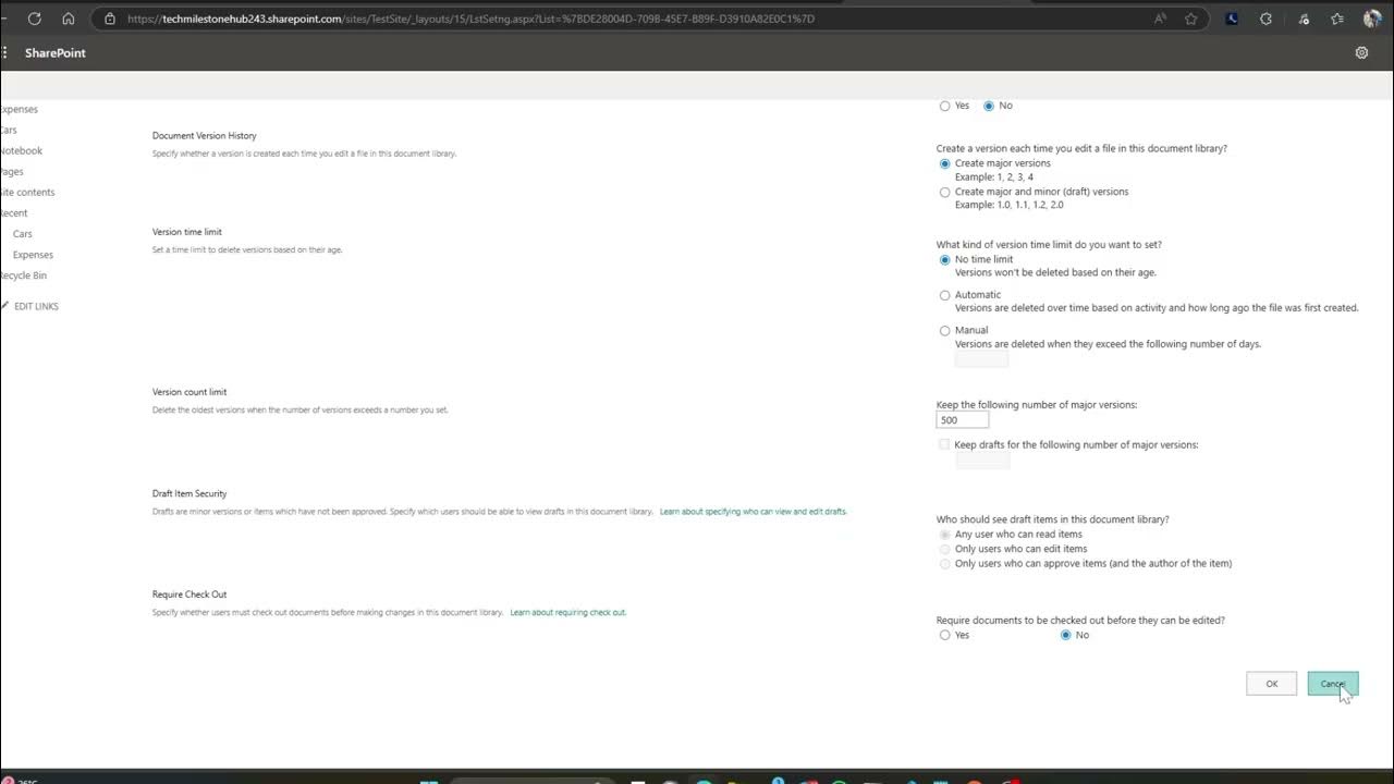 20 - SharePoint Library Settings: Versioning, Permissions, Columns & More - YouTube