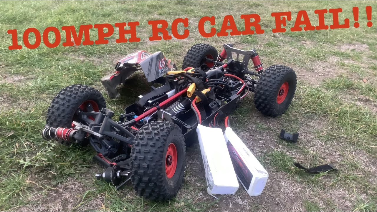 100mph RC Car Hits GOAL POST!! Offroad Speed Run RECORD FAIL! - YouTube