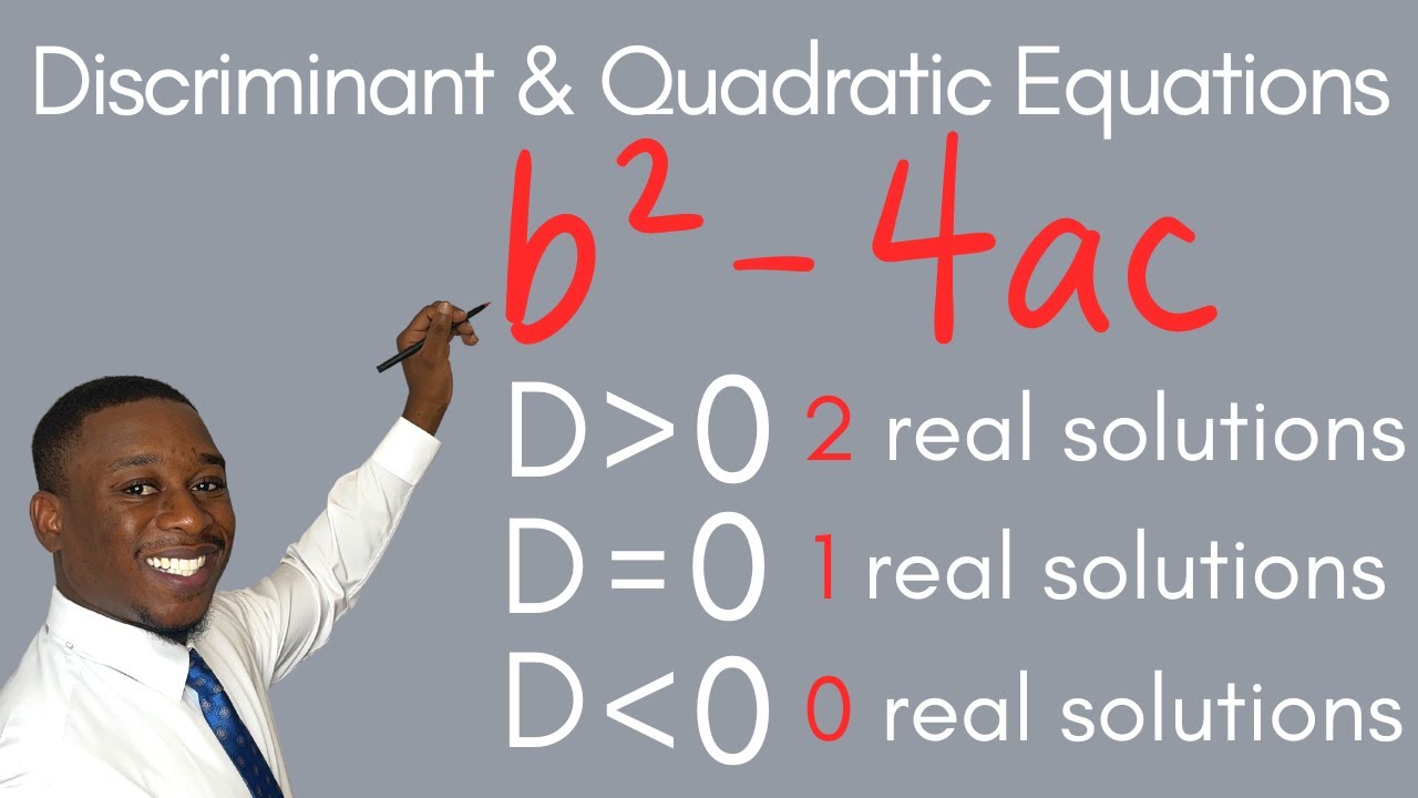How To Find Solutions Using The Discriminant Formula YouTube