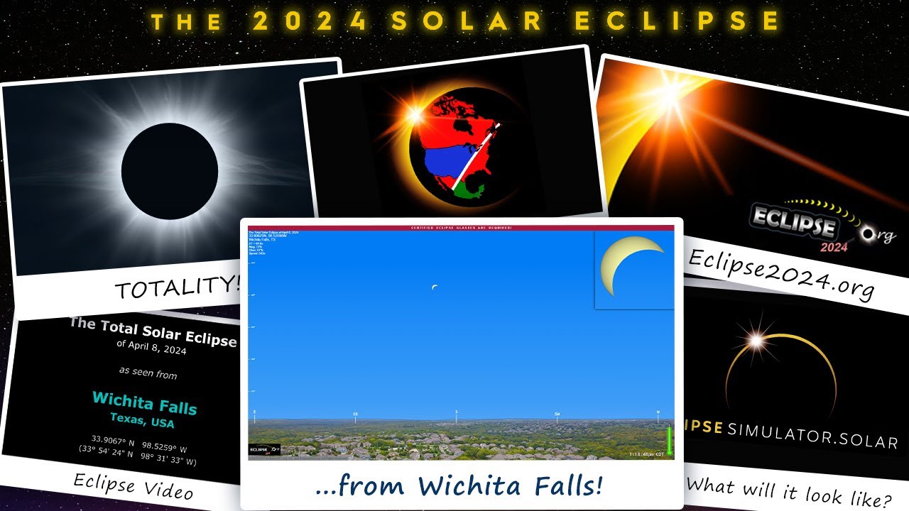 The Total Solar Eclipse of April 8, 2024 from Wichita Falls, TX - YouTube