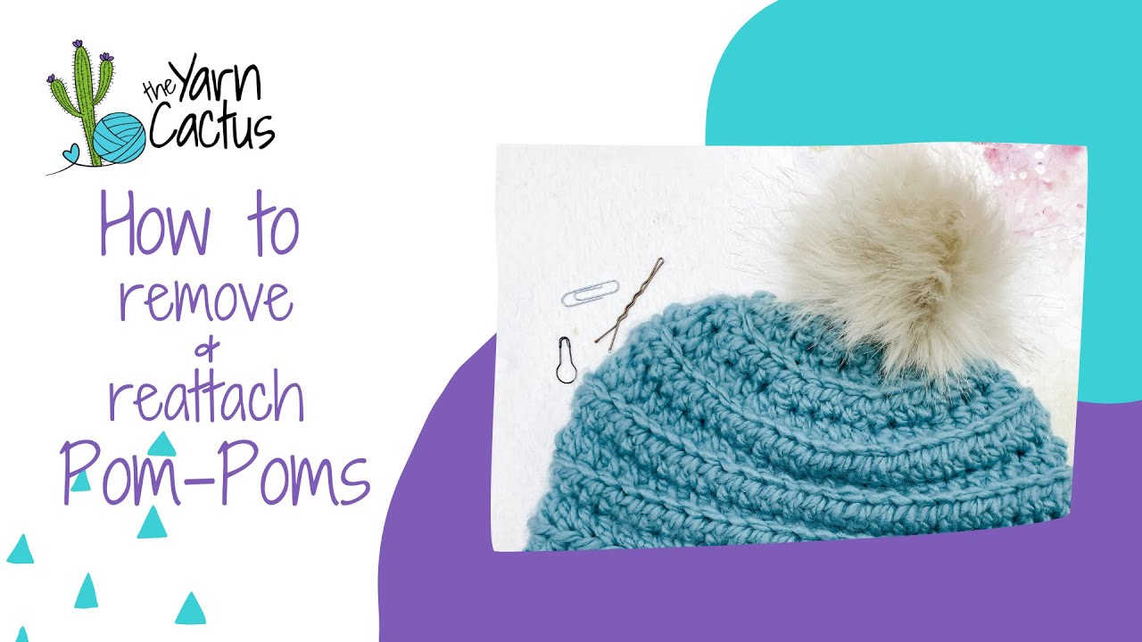 How to Remove & Reattach a Pom-Pom on a Beanie - YouTube