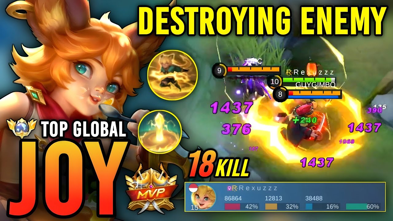DESTROYING ENEMY!! JOY BEST BUILD 2023 | TOP GLOBAL JOY GAMEPLAY ...