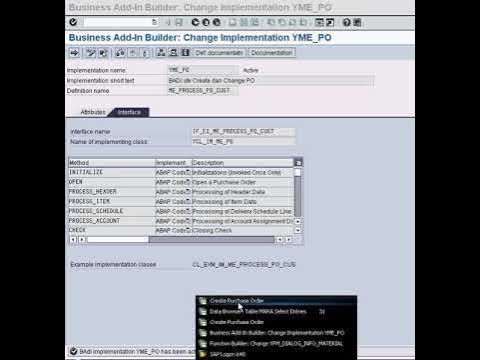 SAP Tutorial - Badi on Create and Change PO - YouTube
