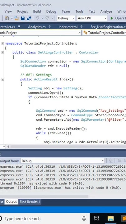296 ASP .NET MVC - Create SQL Command to Pass Valid User Registeration Information - YouTube