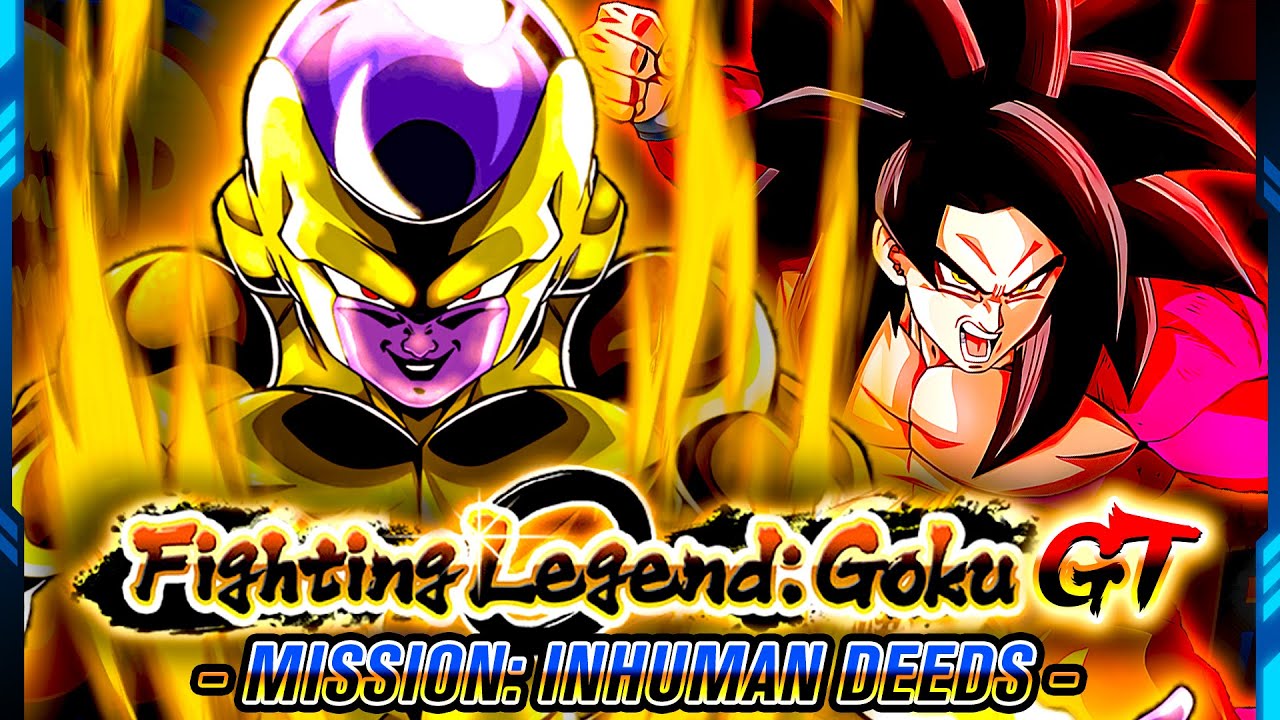INHUMAN DEEDS VS FIGHTING LEGEND GOKU GT - DBZ DOKKAN BATTLE (PT) - YouTube