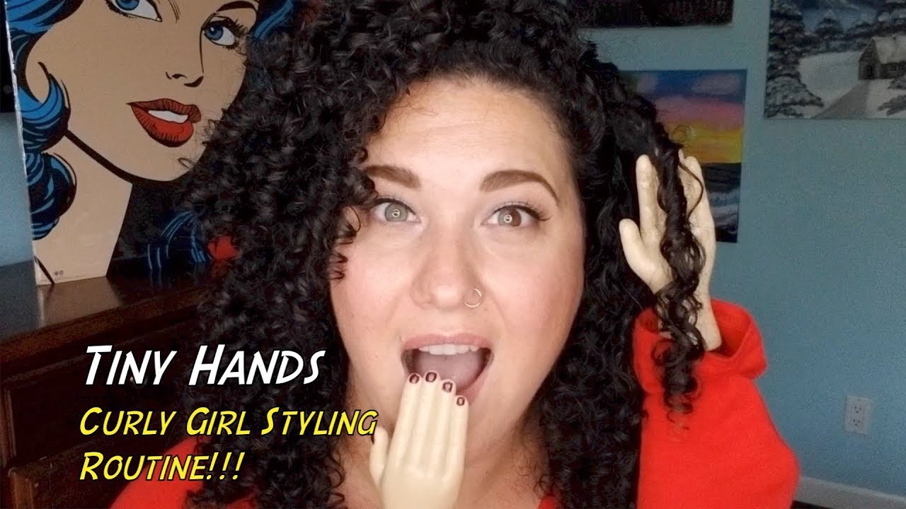 Tiny Hands CHALLENGE!!! | *With A Twist* | Curl Refresh Routine! - YouTube