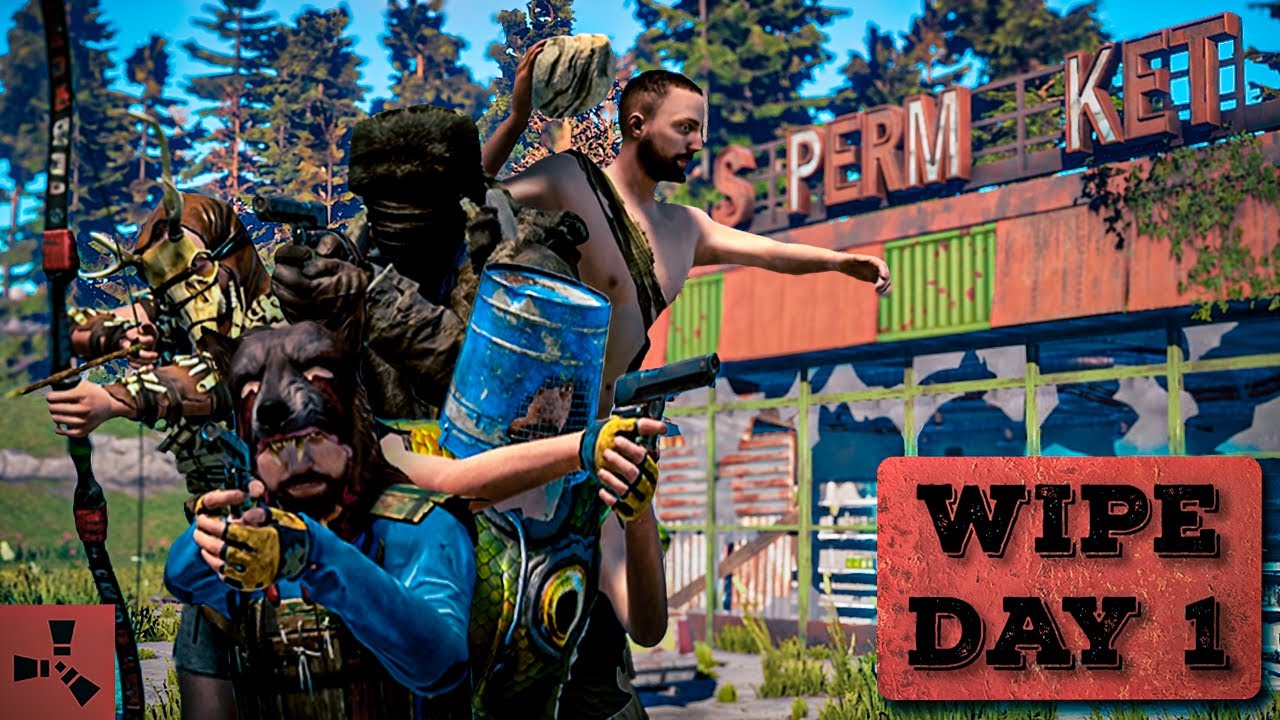 Первый день вайпа на сервере 750 человек | Rust | Smurf_tv - YouTube