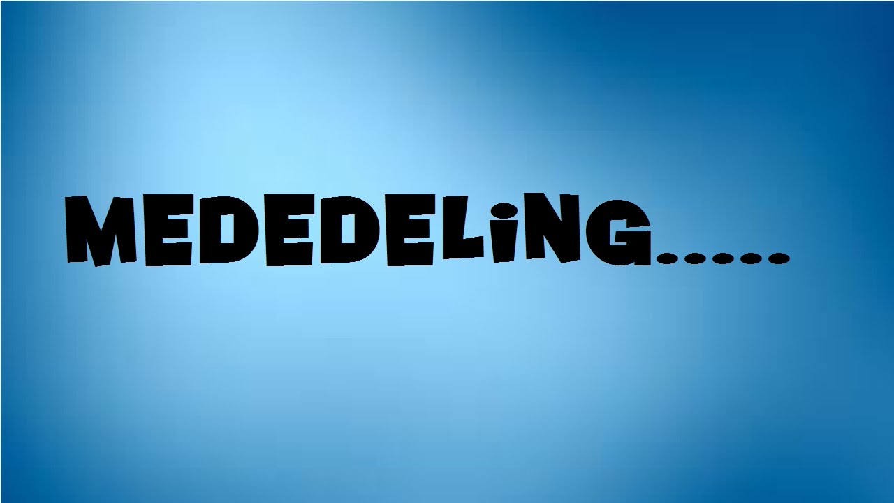 Mededeling - YouTube