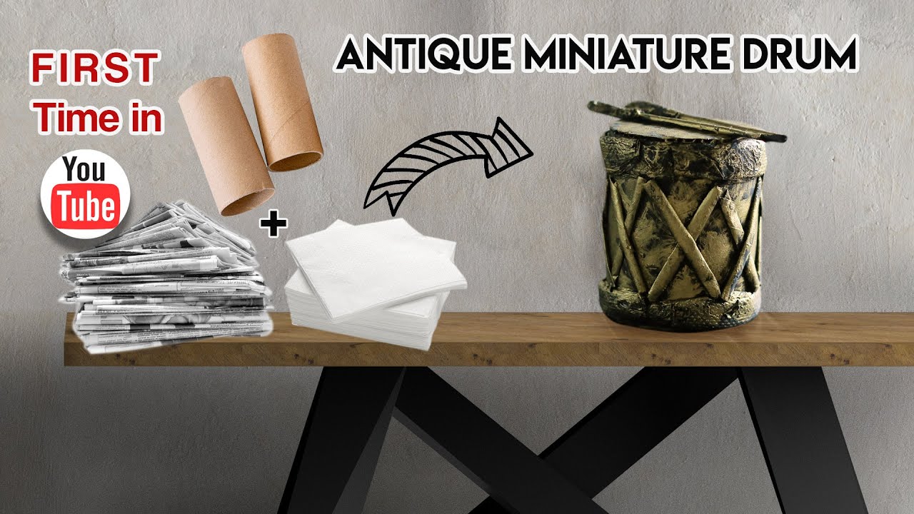 How to Make Antique Miniature Drum | Paper Craft |#DIY Craft ...