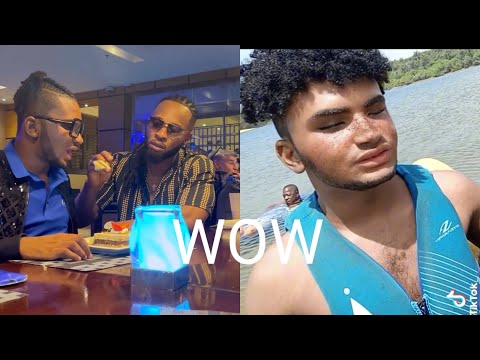 Flavour Ijele Feed his Blind Adopted Son Semah Werfur on his 18th birthday as he Celebrate  him