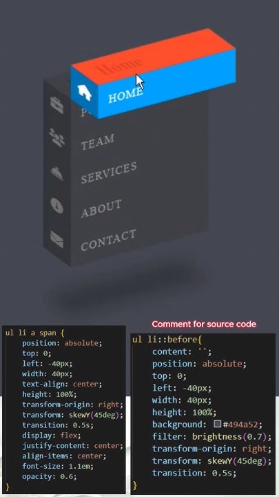 Animated Navigation Menu using html and Css | #html #css #coding #codevik #javascript - YouTube