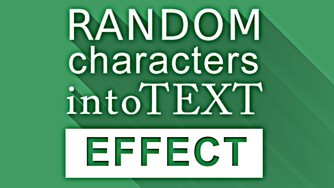 Random Characters into Text Effect for Unity3D (script) - YouTube
