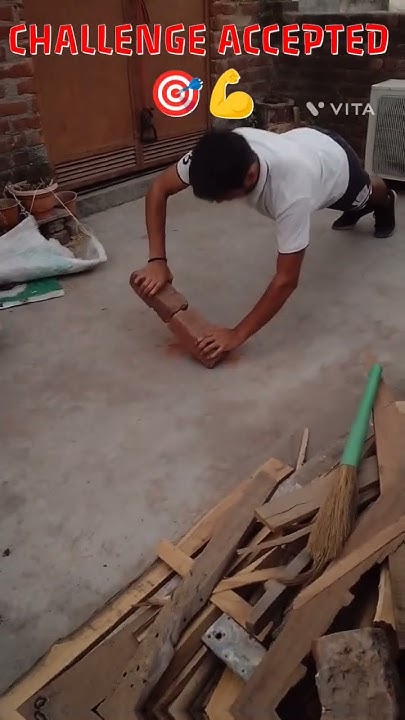 Challenge accepted🥷 bricks pushups #shorts #india #fitness #challenge #pushups #youtubeshorts ...