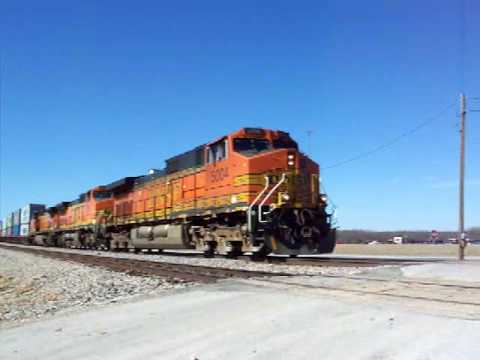 BNSF #5004 Seymour, MO 2-19-07 - YouTube