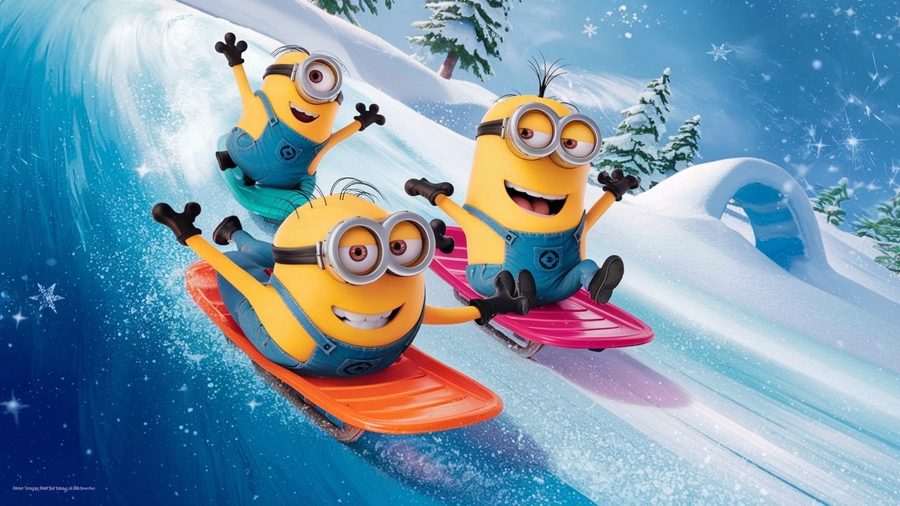 Minions Go Sledding! | Snowy Fun with Bob, Kevin & Stuart - YouTube