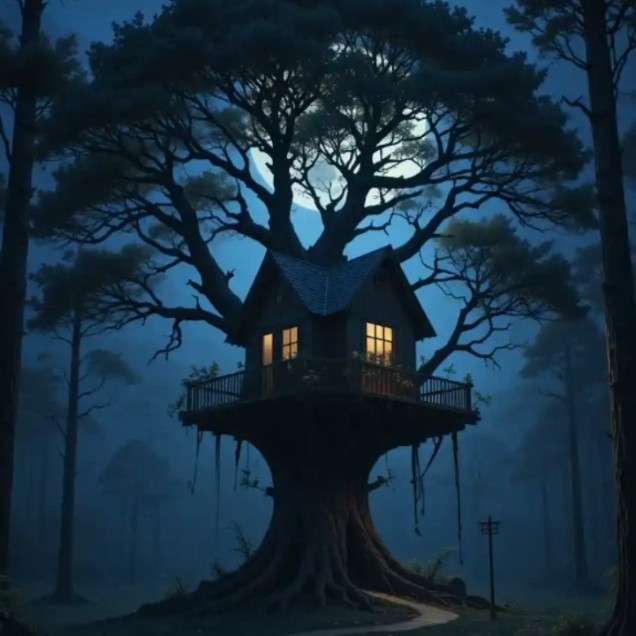 The Shadow in the Treehouse/ درختی گھر میں سایہ/#horrorstories #cartoon ...