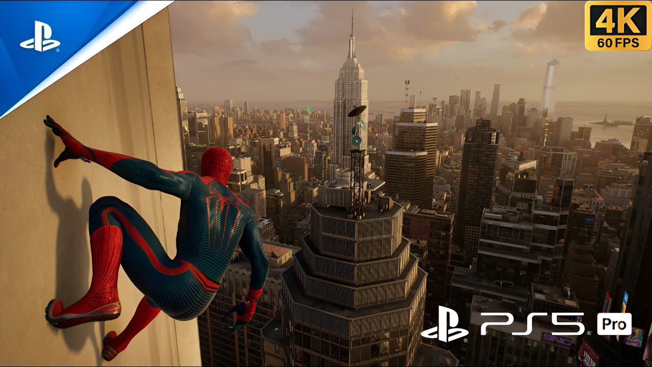 The Amazing Spider-Man Suit (TASM) PS5 Pro Sunset Gameplay 4K 60FPS ...