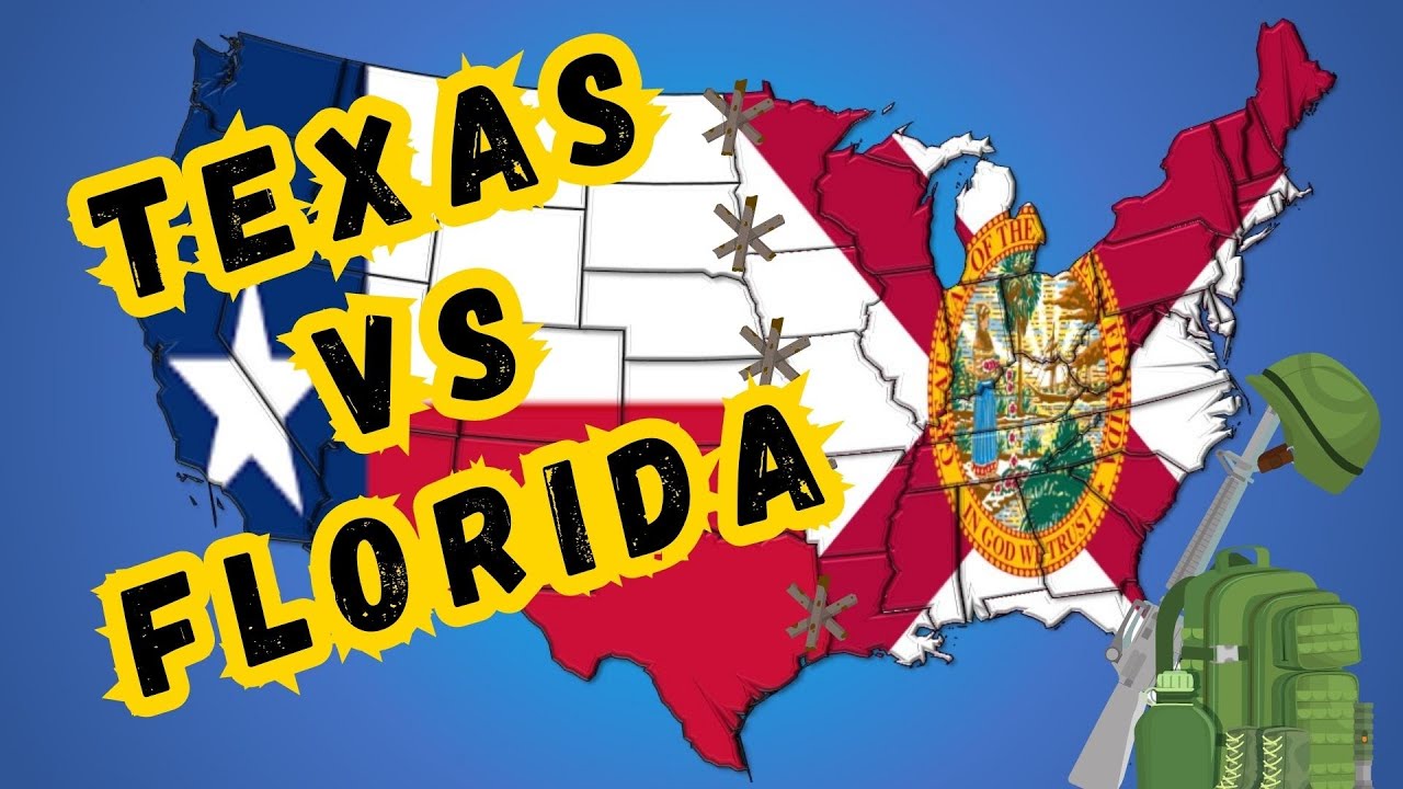 Insane Battle - Texas Vs Florida 🪖 : a #mapping War to Conquer USA. # ...