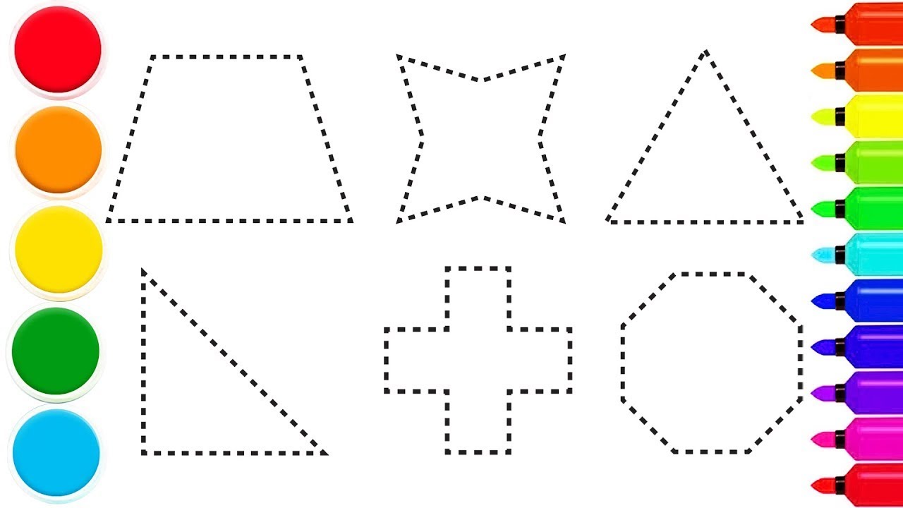 How to draw simple 2d geometric shapes | step by step - YouTube