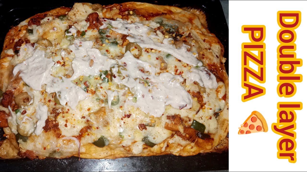 Double dough cheese layer| soft pizza dough| easy recipe ...