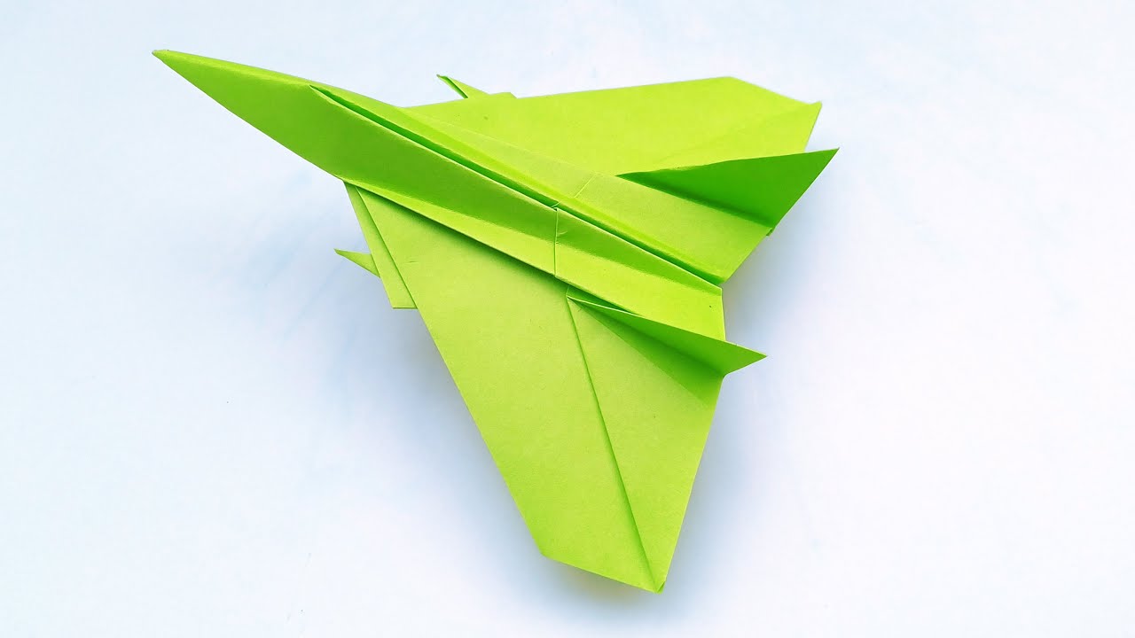 How To Make a Paper F-16 Fighter Plane F-16 Origami Fighter Jet Plane ...