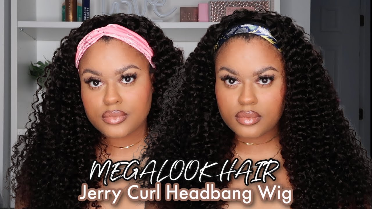 MY NEW FAVORITE TEXTURE? JERRY CURL WAVE HEADBAND WIG | NO LACE, NO ...
