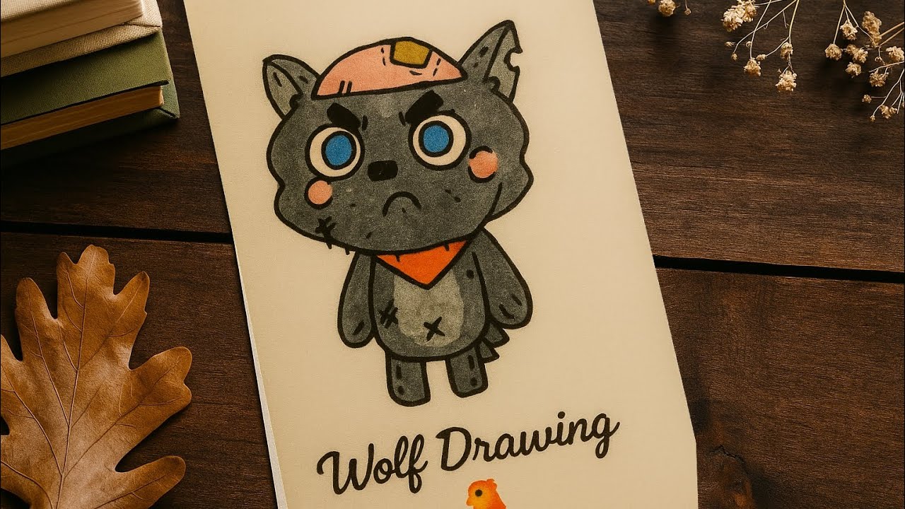 "How to Draw a Cute Angry Wolf 🐺 | Easy Step-by-Step Drawing Tutorial ...