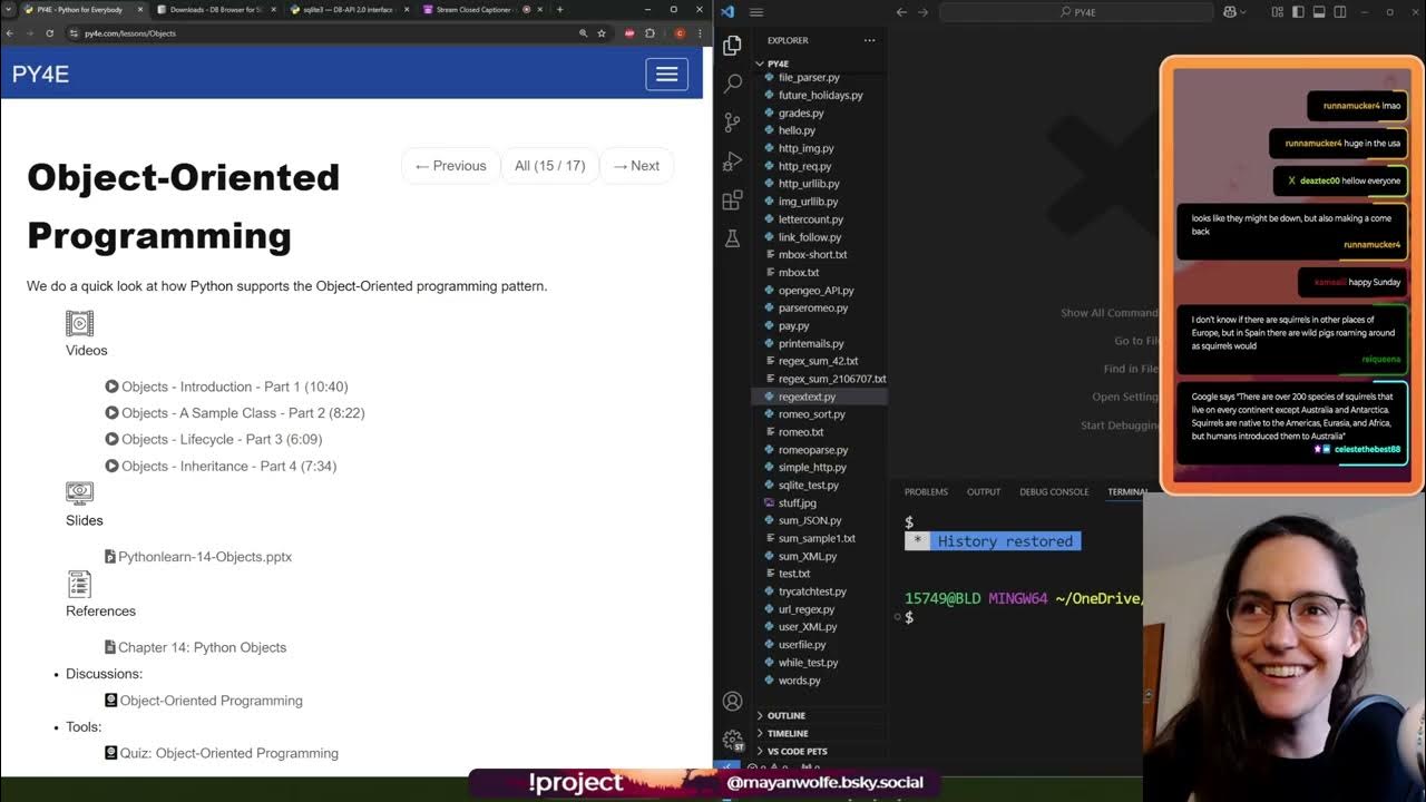#100Devs - Let's Learn Python, PART 12 - OOP and SQL! - YouTube