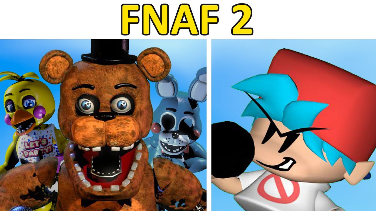 Friday Night Funkin' VS Five Nights at Freddy's 2 FULL WEEK (FNF Mod ...