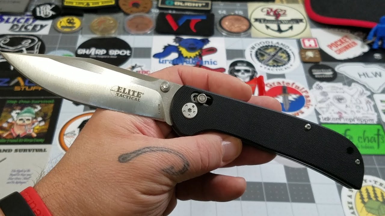 Elite Tactical Rapid Lock Clip Point 1028BK - YouTube
